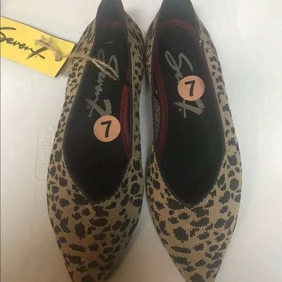 Seven7 | Shoes | Seven7 Elsa Point Toe Flats Fabric Shoes Women Sz 7 ...